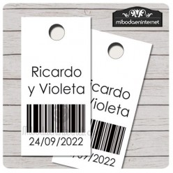 Invitación de Boda Código de Barras